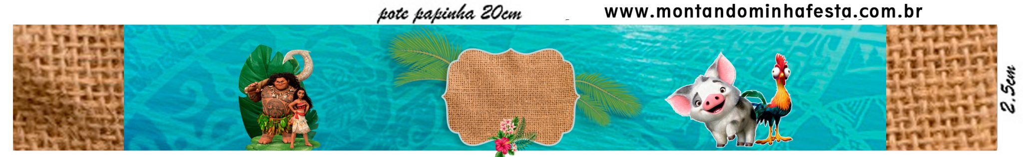 Kit festa Moana grátis para imprimir - Montando Minha Festa