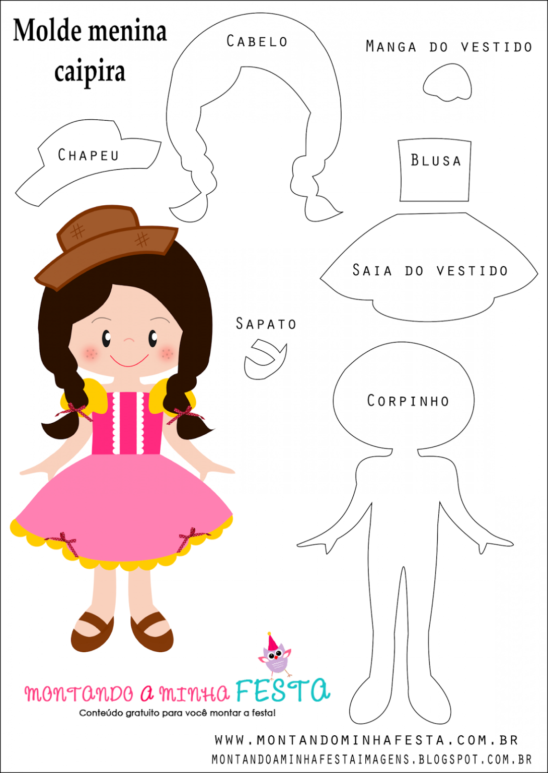 Imagens de Menina Caipira para Festa Junina – PNG Grátis para ...