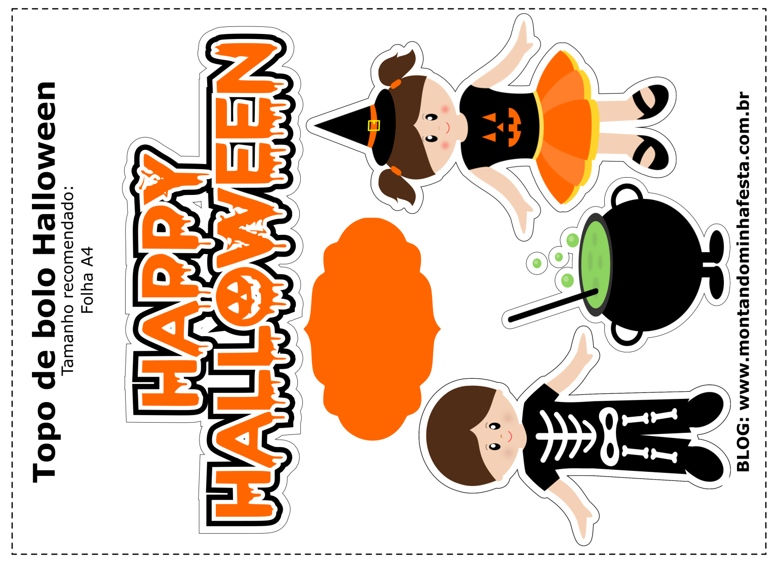 Kit festa Halloween para imprimir