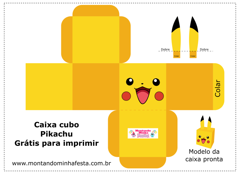 Kit festa Pokémon grátis para imprimir - Montando Minha Festa